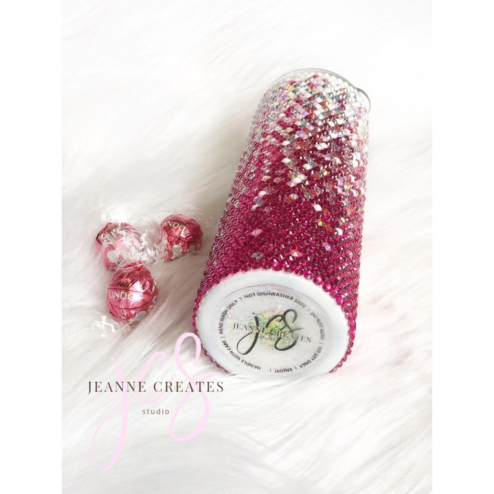 Rhinestone Cup Tumbler Pink Rhinestone Cup Pink Ombre - Etsy