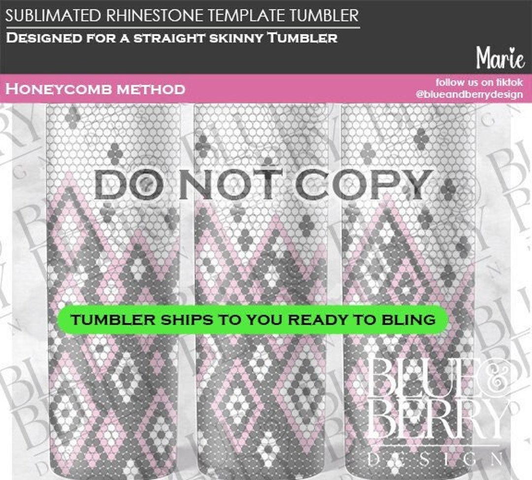 Marie Template Tumbler, Rhinestone Template, Rhinestone Template ...