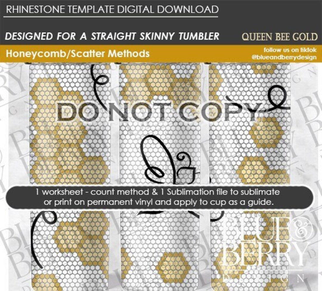Queen Bee Gold Template 30 Oz, SS20 5MM Honeycomb, Fill, Scatter ...