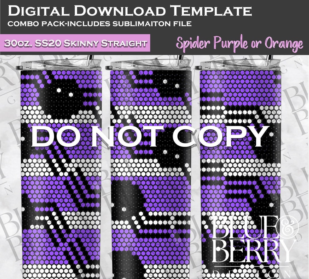 Spider Purple Rhinestone Template Spider Template Purple - Etsy