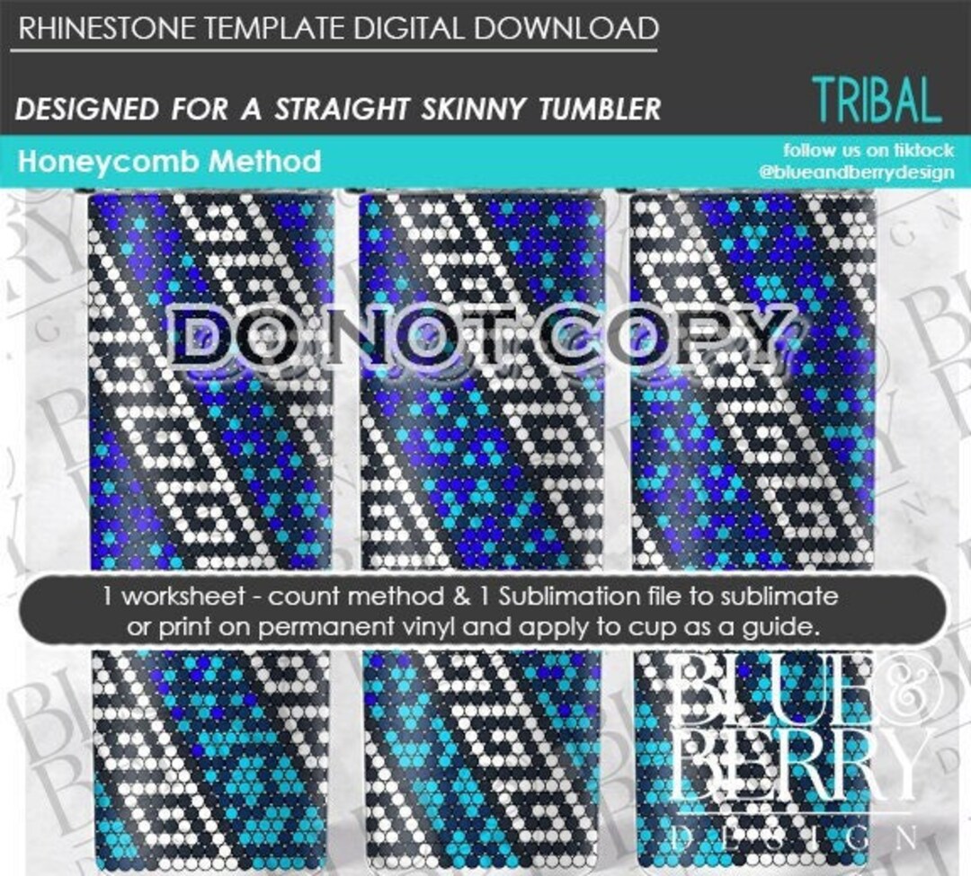 Tribal 20oz SS16 4MM Template Digital Download, Rhinestone Template ...