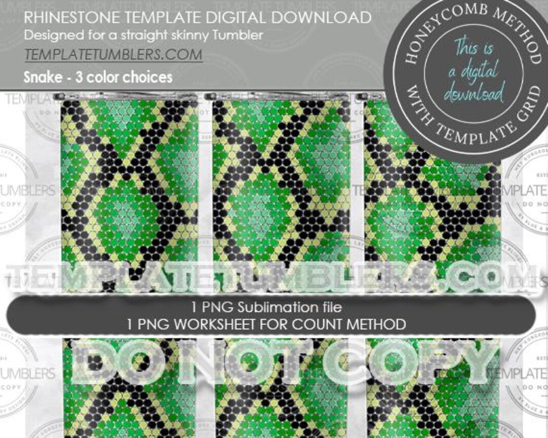 Snakeskin Green Tumbler Template, Snake Template, Snake Skin Tumbler ...