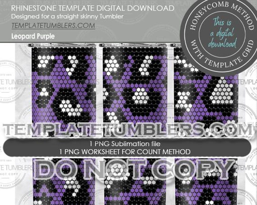 Leopard Purple Template, Leopard Rhinestone Template, Leopard ...