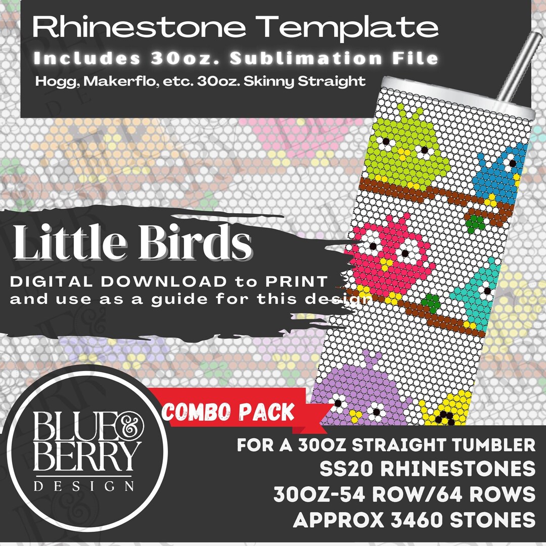 Little Birds 30oz SS20 Umbler Template Straight Skinny - Etsy