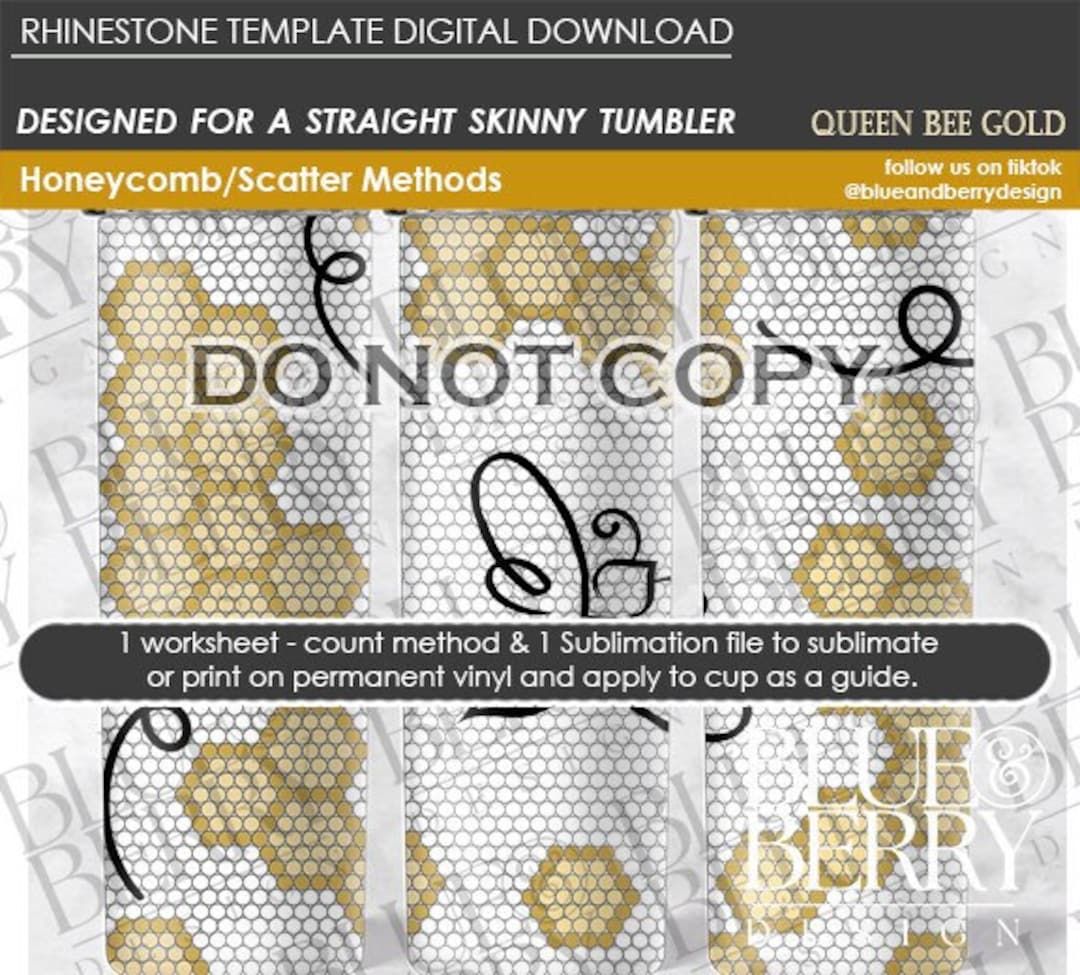 Queen Bee Gold Template 30 Oz, SS16 4MM Honeycomb, Fill, Scatter ...