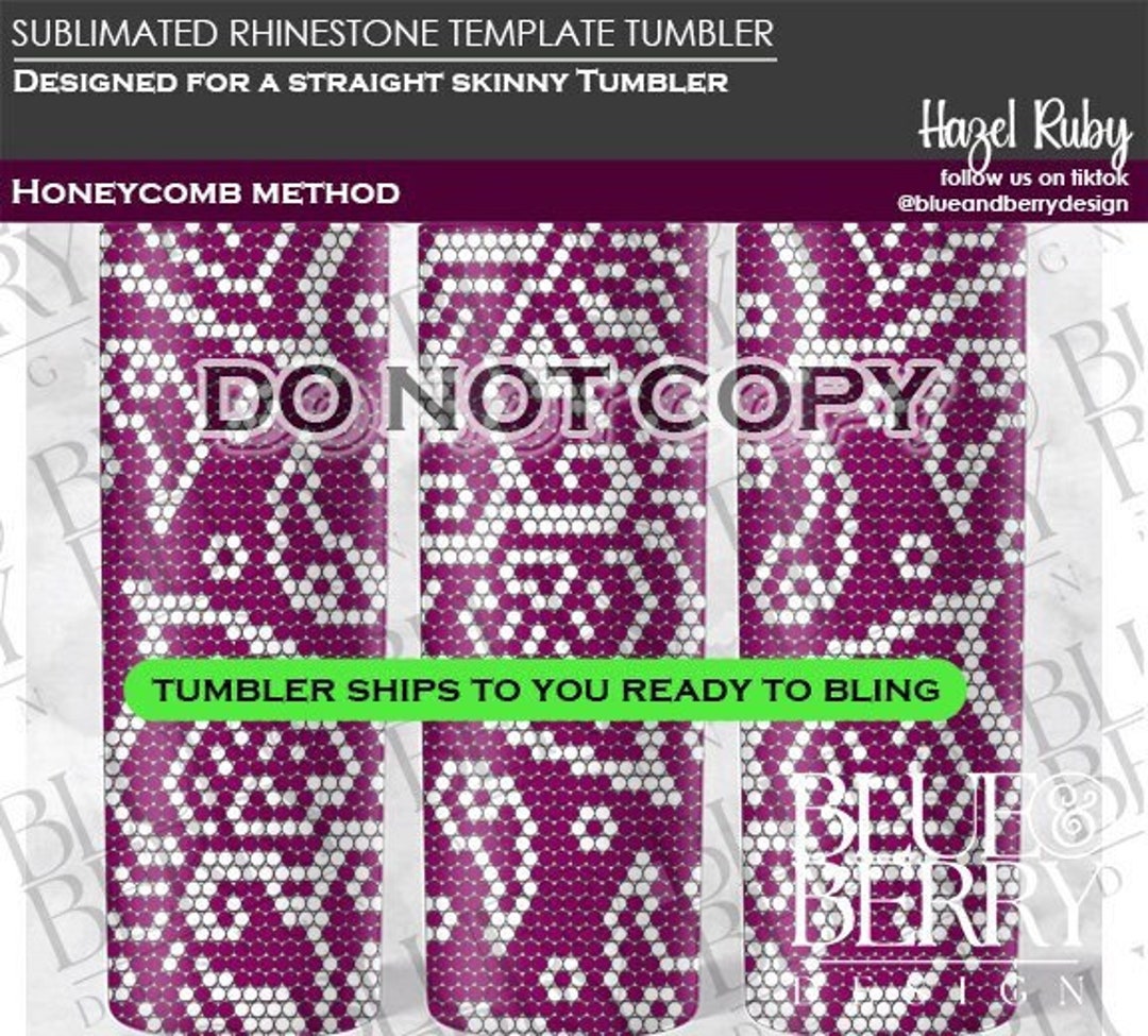 Hazel Ruby Template Tumbler, Rhinestone Template, Rhinestone Template Tumbler, Sublimated ...