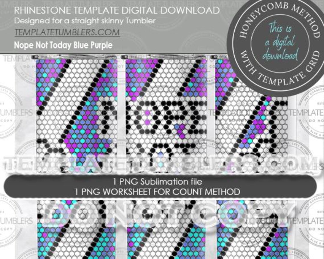 Nope Not Today Purple Tumbler Template, Funny Template, Middle Finger ...