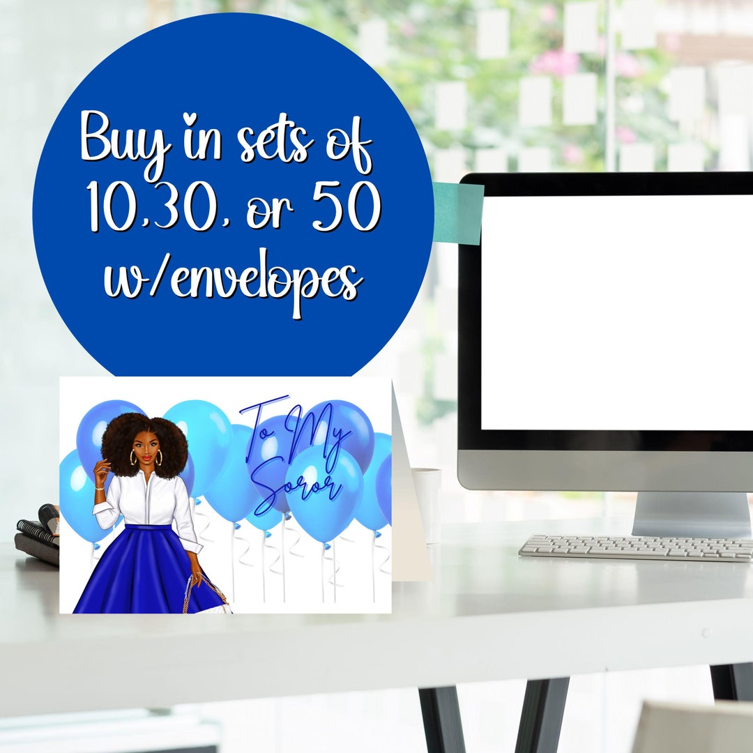 Zeta Phi Beta Sorority 5 X 7 Folded Greeting Cards 10, 30, 50pc W ...