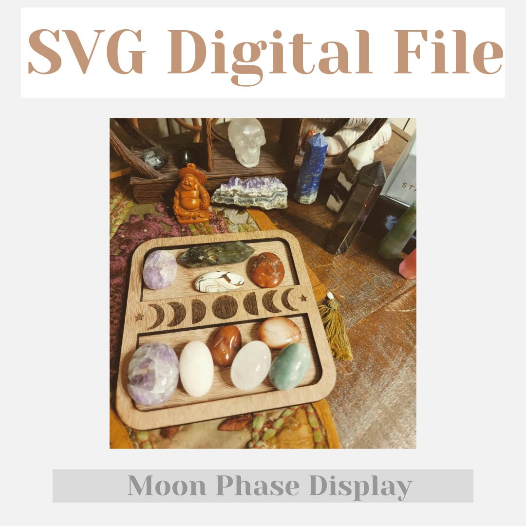 Moon Phase Display, Moon Phase Tray, Moon Phase, SVG File, Digital ...