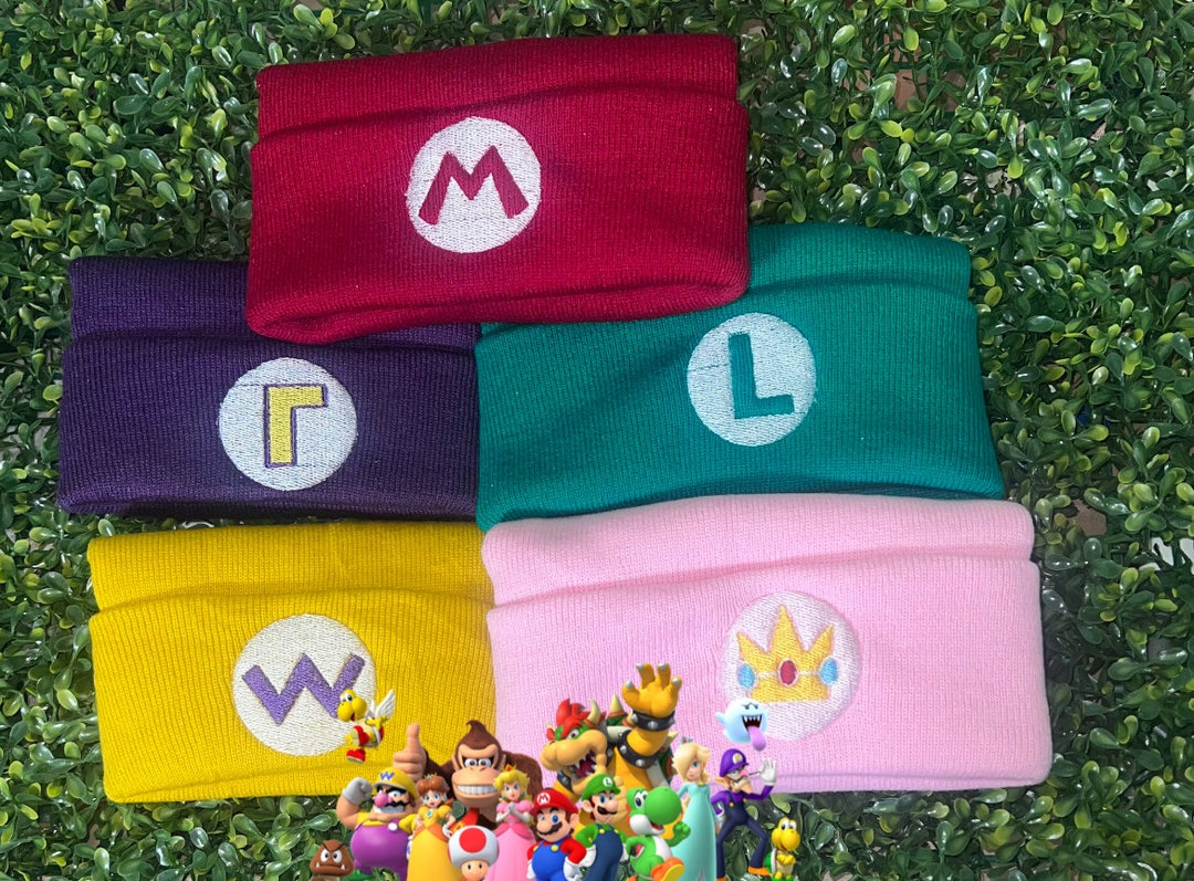 Mario and Friends Embroidered Beanie Hats - Etsy