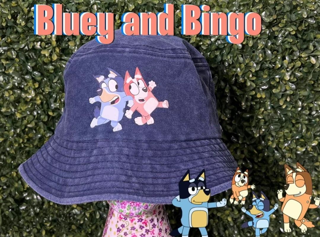 Blue Orange Dogs Bluey and Friends Bucket Hat - Etsy