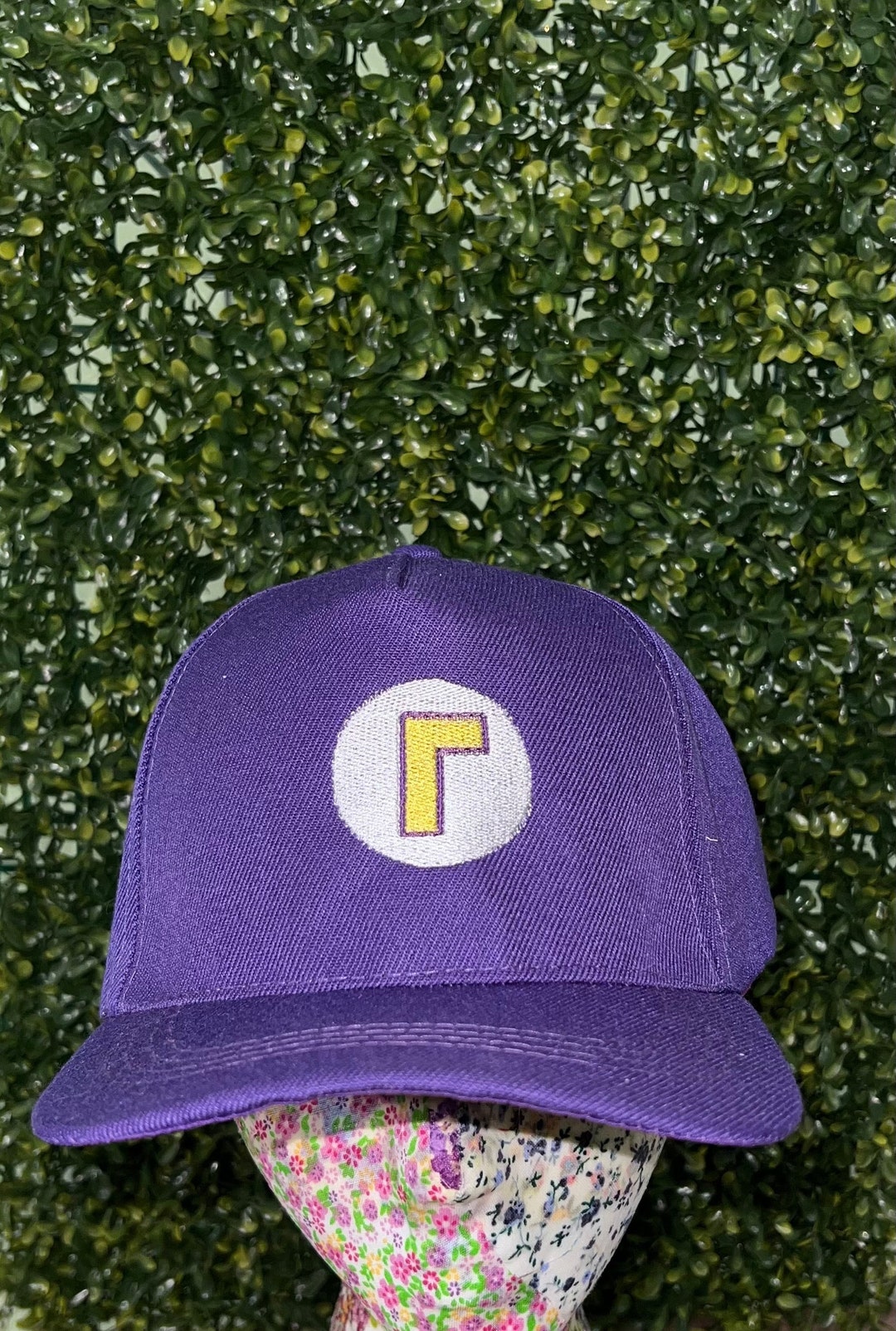 Mario Friends Waluigi Embroidery Baseball Cap Hat - Etsy
