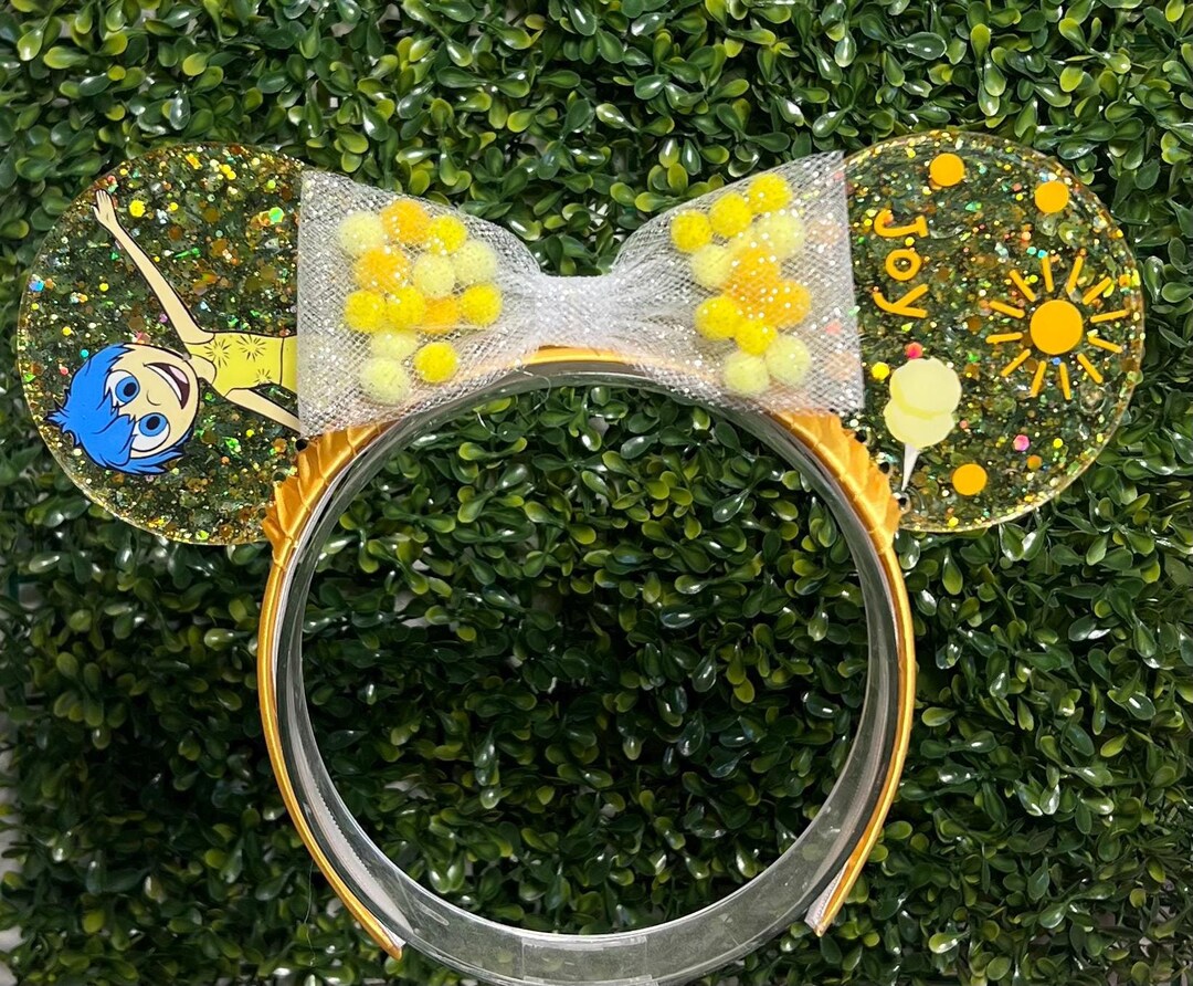 Yellow Happy Joy Emotion Resin Mouse Ears - Etsy