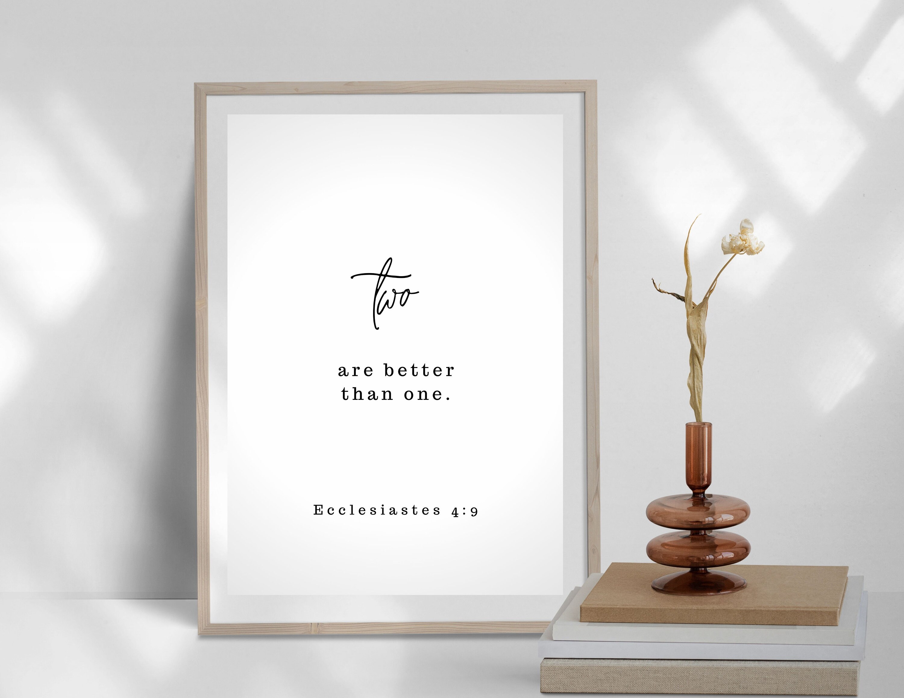 Two Are Better Than One Ecclesiastes 4:9 Bedroom Wall Art Marriage ...