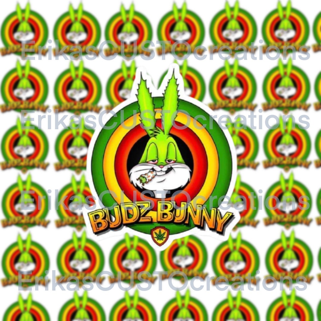 Budz Bunny Sticker, Smoking Funny Humor Stickers, - Etsy