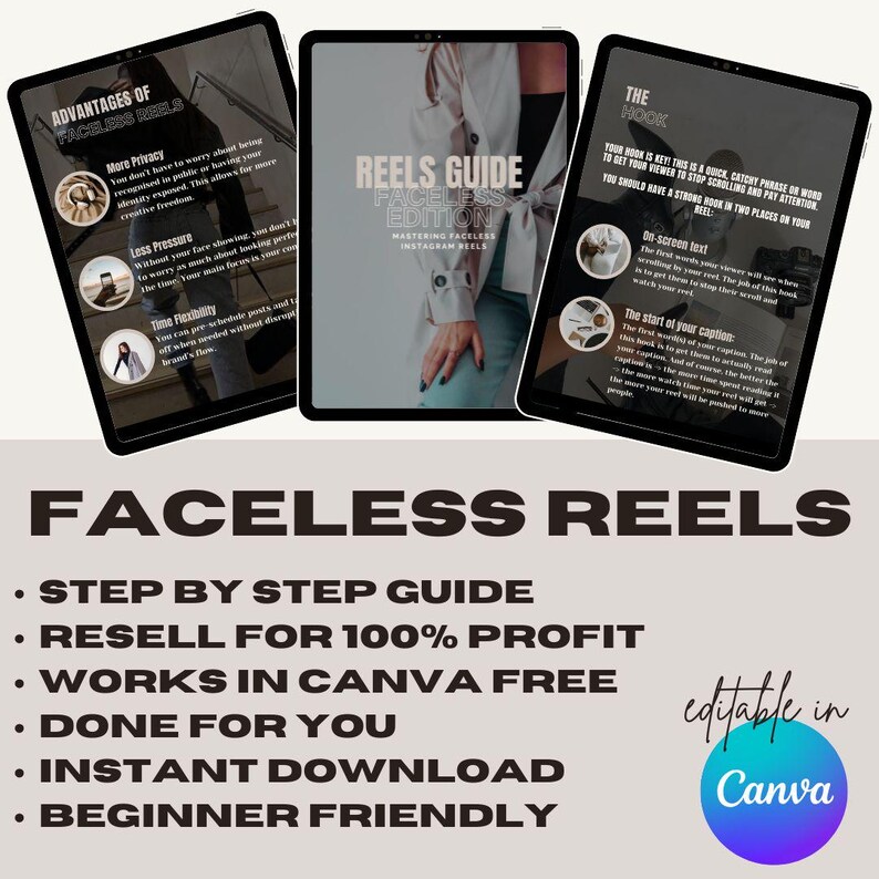 Faceless Instagram Reels Guide With Master Resell Rights, Instagram ...