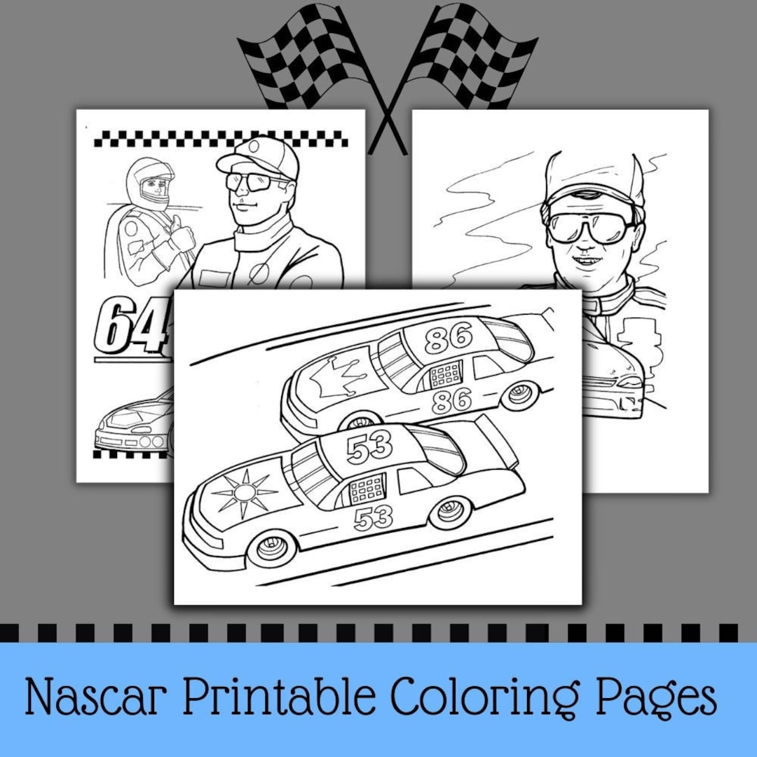 Printable Nascar Race Car Coloring Pages