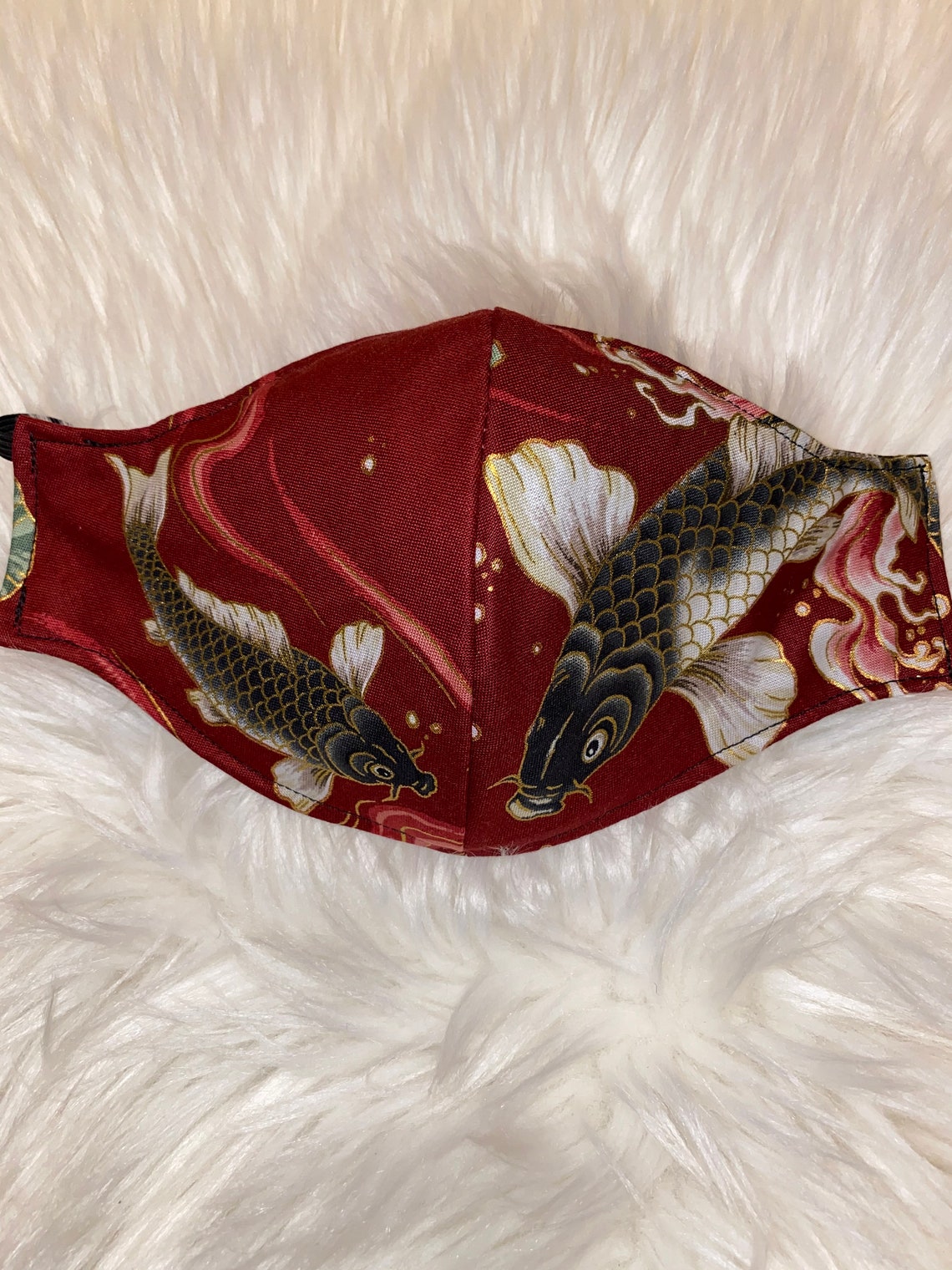 Variety of Koi Fish Print Face Masks Adjustable & reversible | Etsy