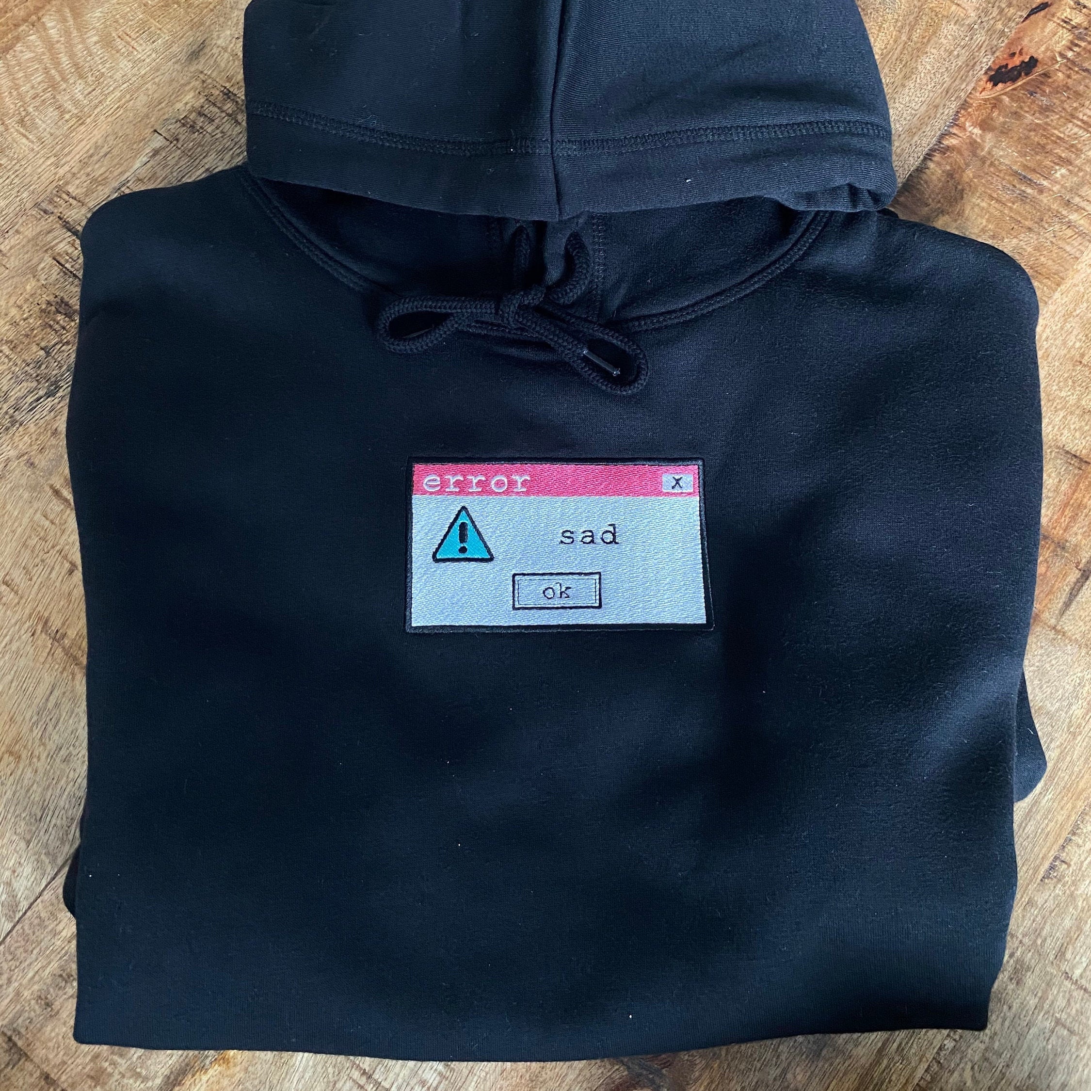 Error Sad Boy Retro Estética Sudadera con capucha bordada - Etsy España