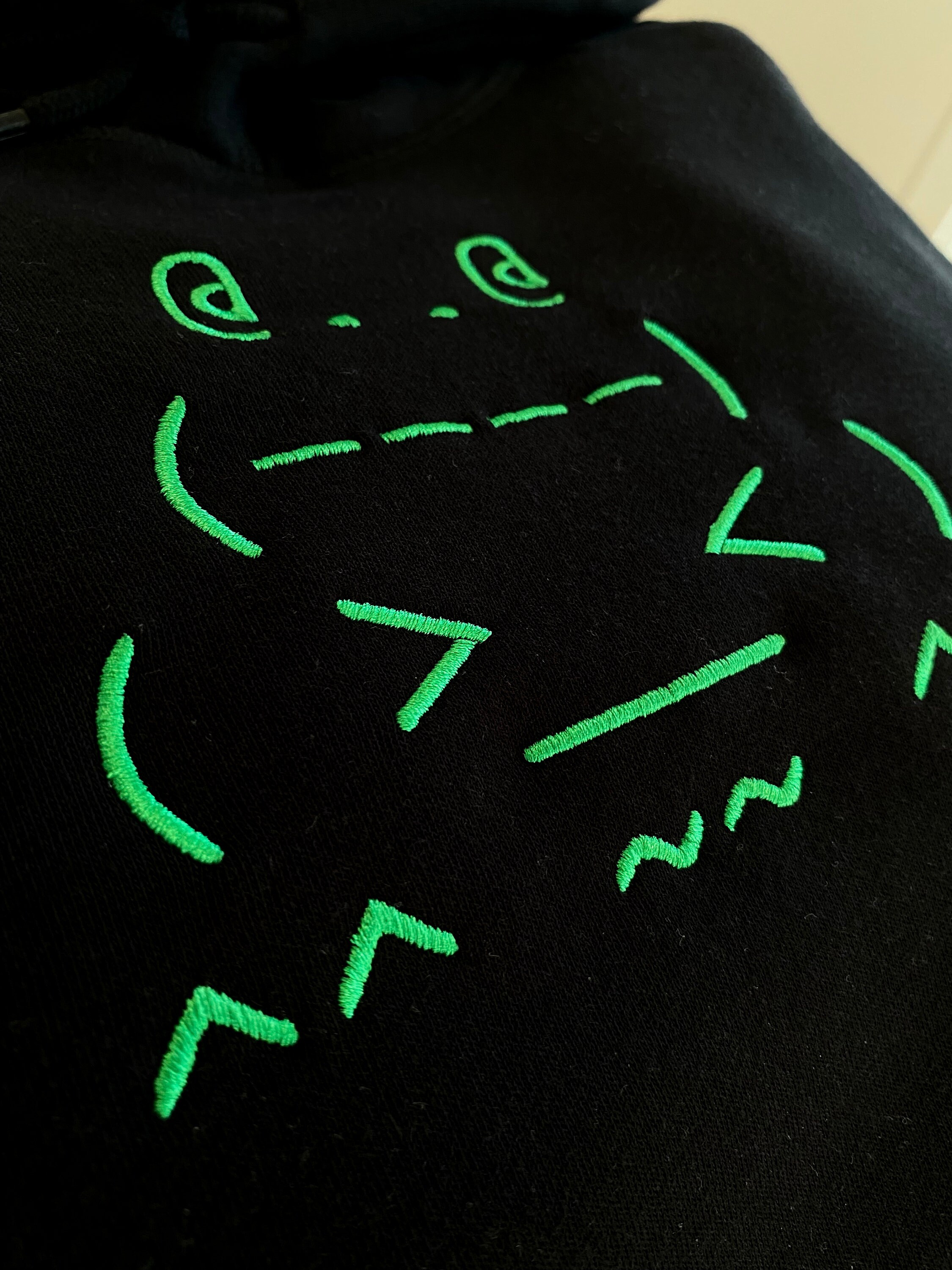 Cute Ascii Frog Embroidered Hoodie - Etsy