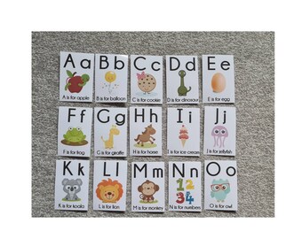 ABC Alphabet Flash Card Physical Cards Class Pack Education Supplies ...