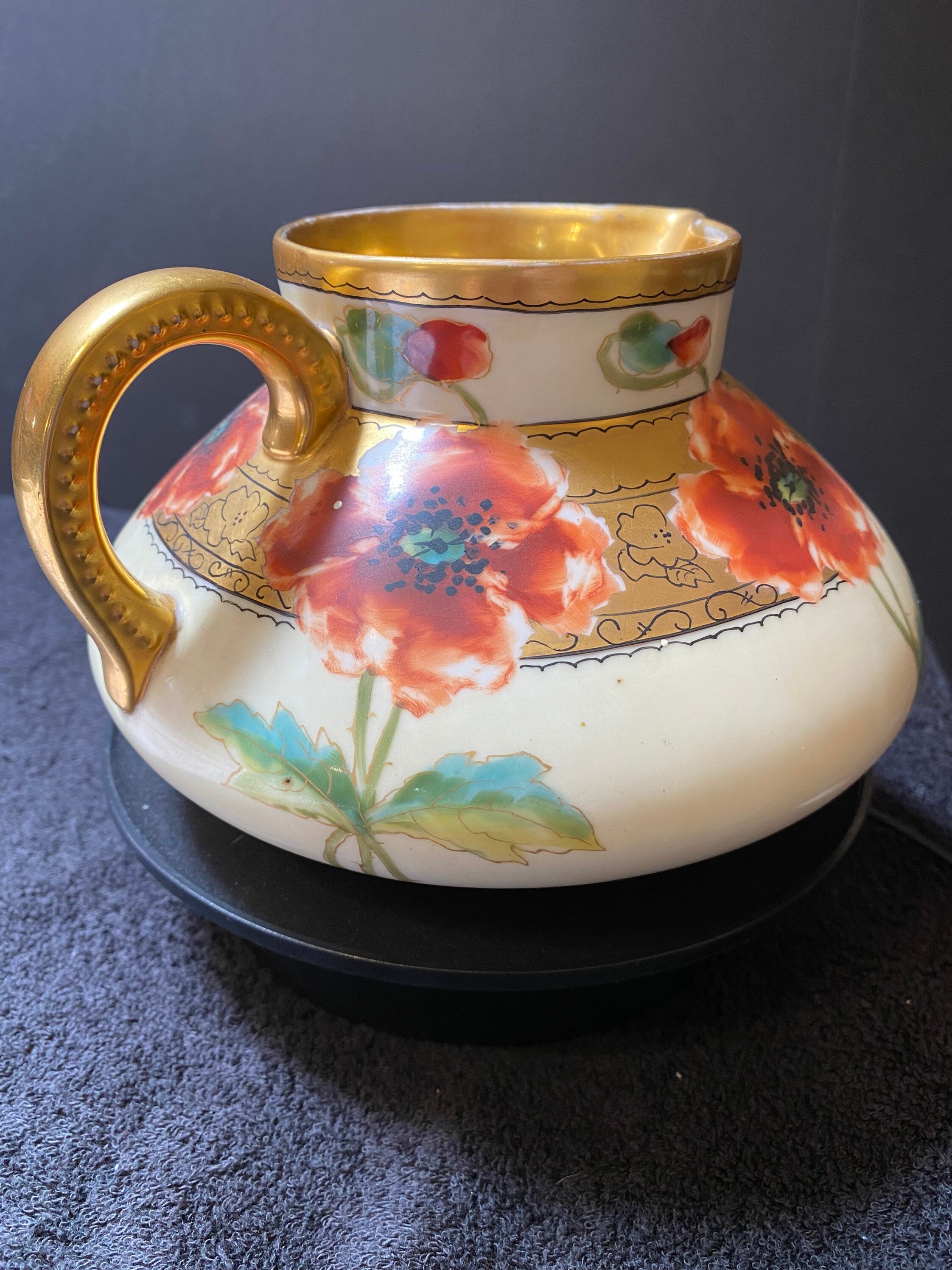 Pickard Studios Galois Jug, Pattern poppy. Signed Loh, 1898-1903 - Etsy