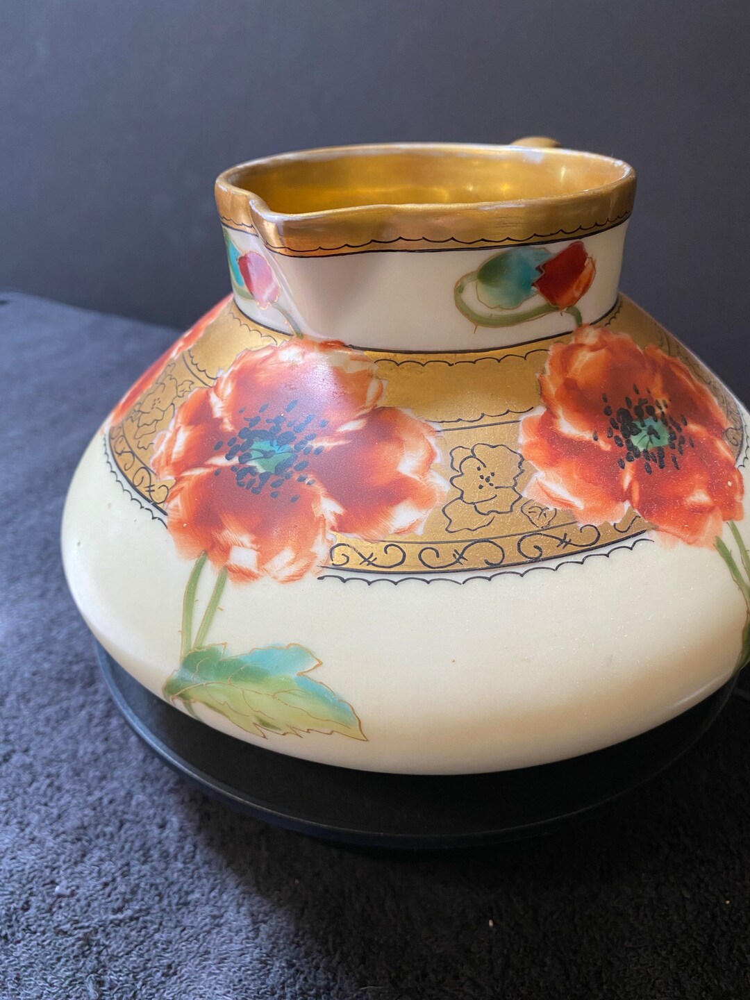 Pickard Studios Galois Jug, Pattern “poppy.” Signed Loh, 1898-1903 - Etsy