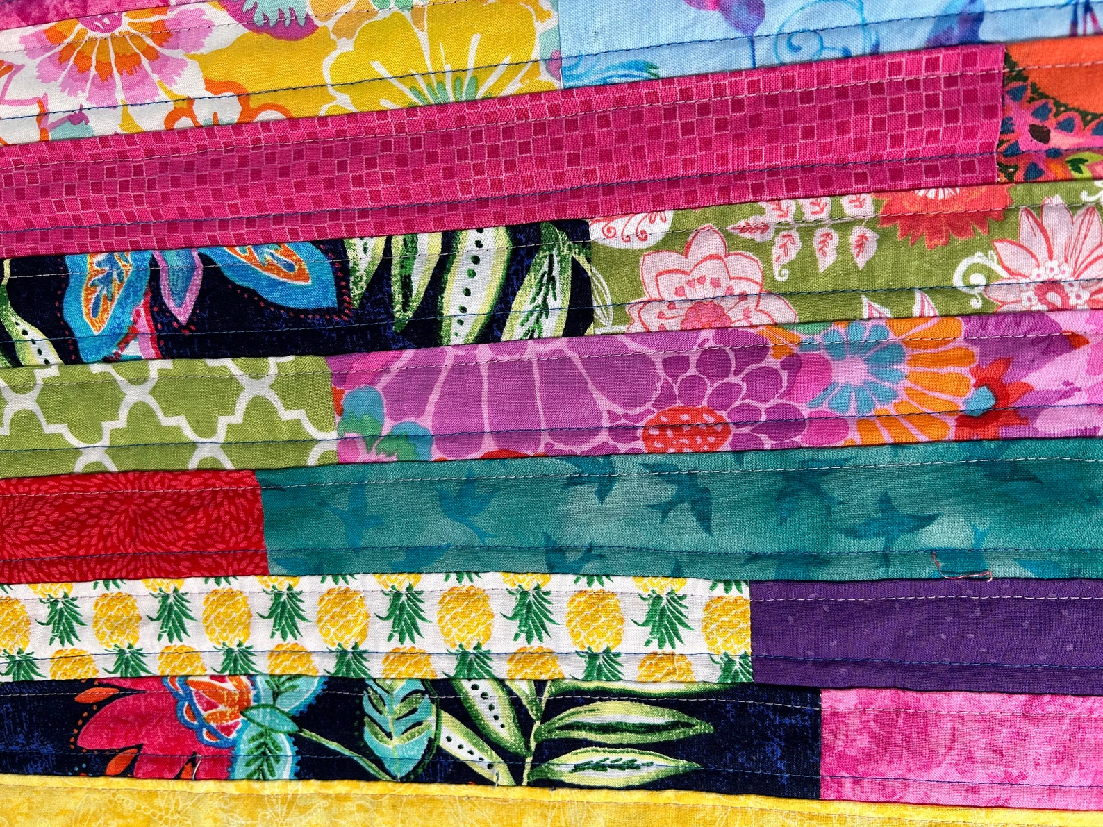 Bright Quilt, Boho, Vibrant Colors, Dorm Quilt, Large Throw, Multicolor ...