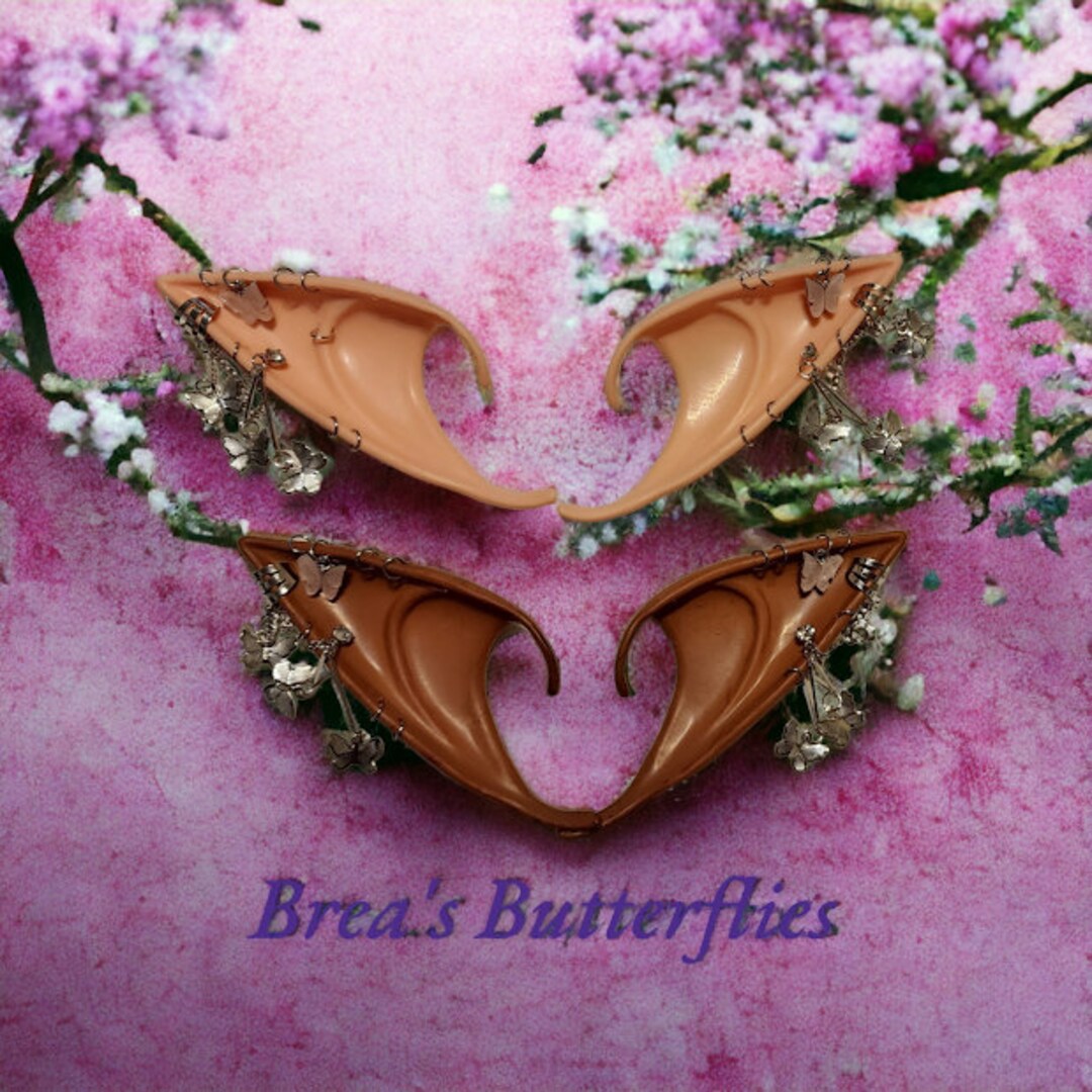 Brea's Butterfly Fae/fairy Ear Cuffs Design-long Ears - Etsy