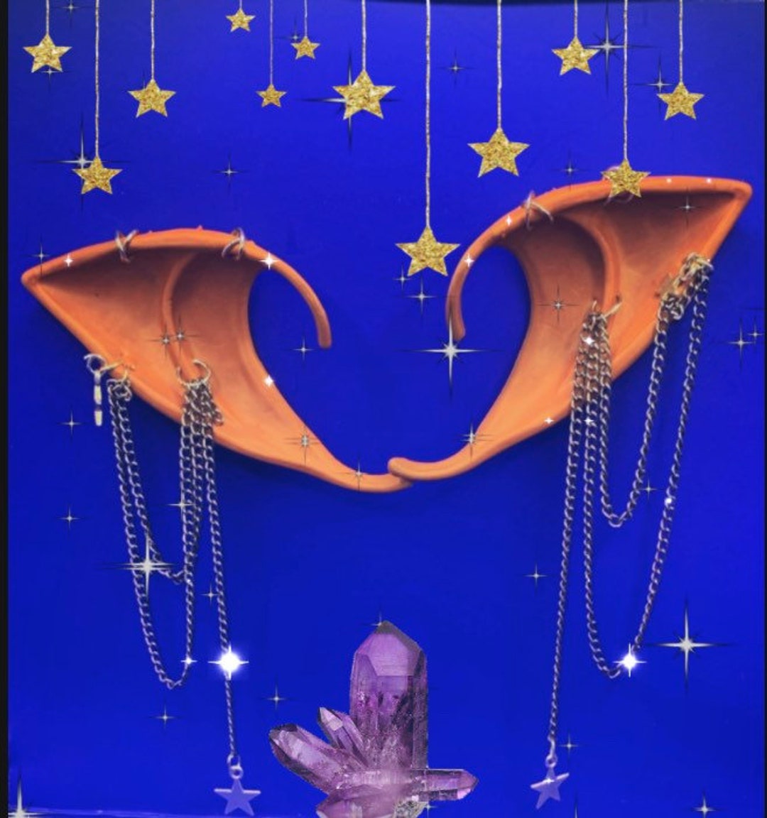 Shooting Star Design Fae Latex Ear Cuffs - Etsy