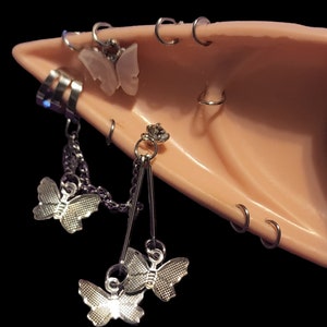 Brea's Butterfly Fae/fairy Ear Cuffs Design-long Ears - Etsy
