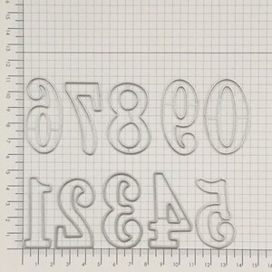 Large Number Metal Dies, Metal Cutting Dies Numbers 0-9, Set of Numbers ...