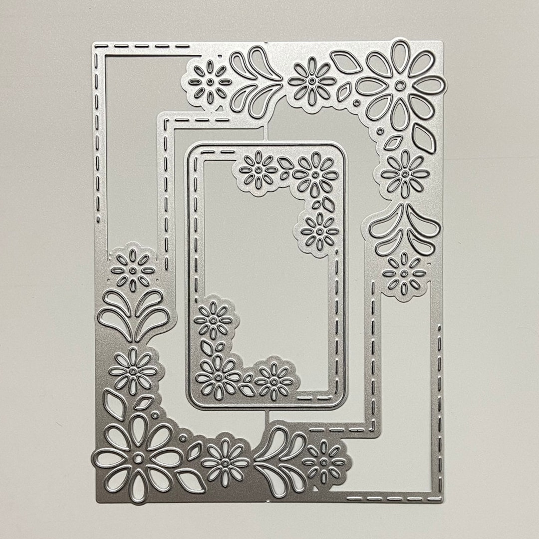Rectangle Flower Metal Cutting Dies,paper Craft Cutting Die, Embossing ...