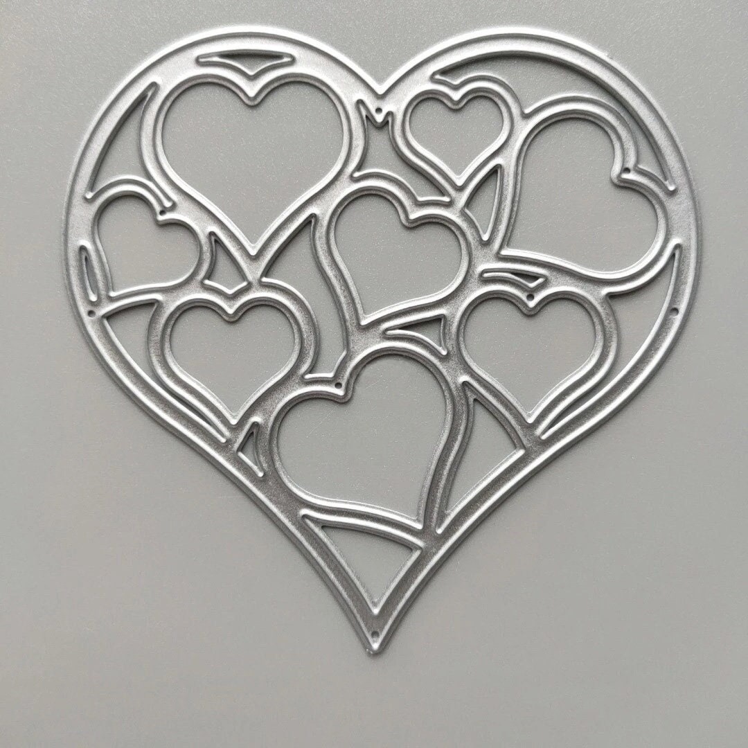 Heart Shaped Metal Cutting Dies,paper Craft Cutting Die, Embossing ...