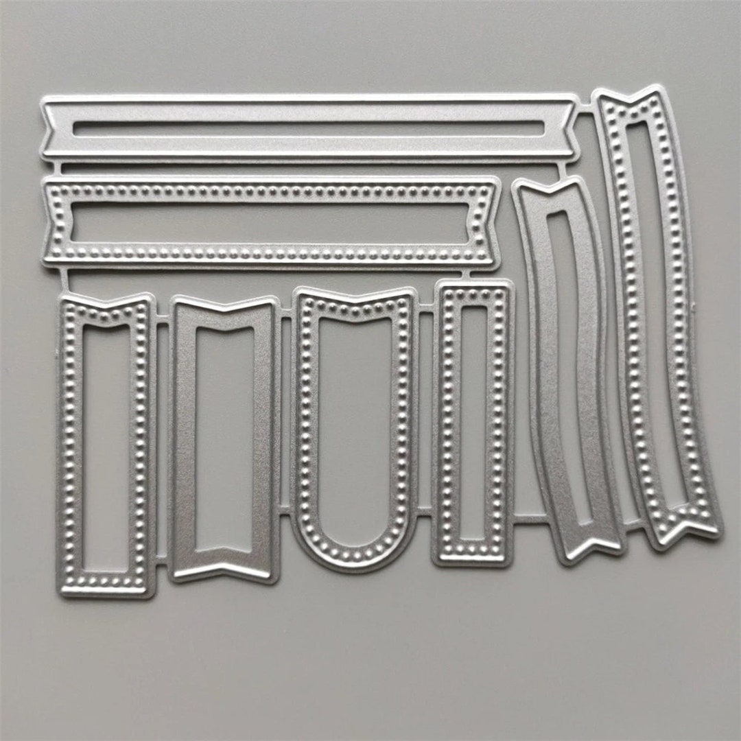 Banner Set Metal Cutting Dies,paper Craft Cutting Die, Embossing ...