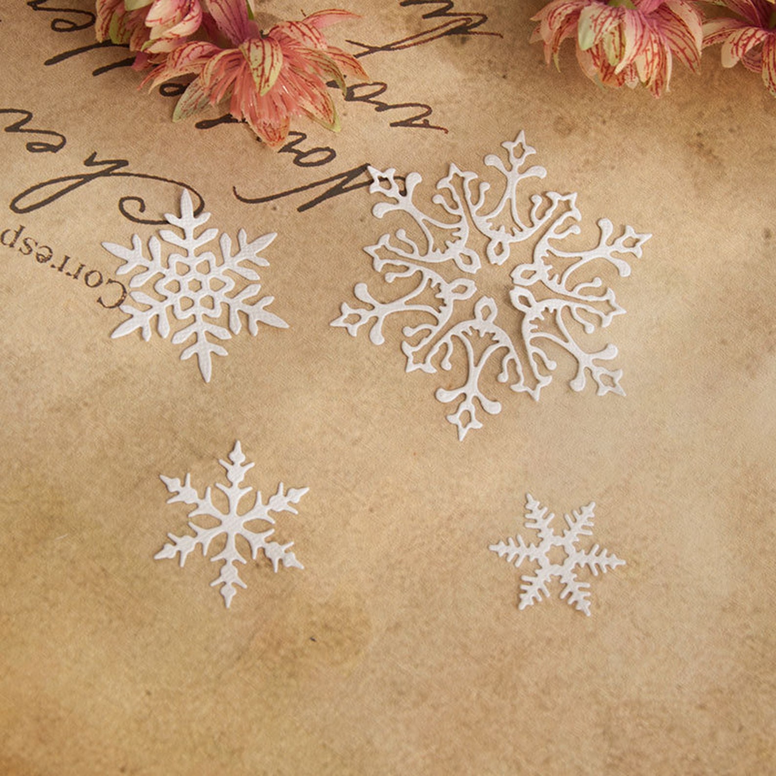 4pcs Snowflake Metal Die Cuts,paper Craft Cutting Dies, Stencil ...