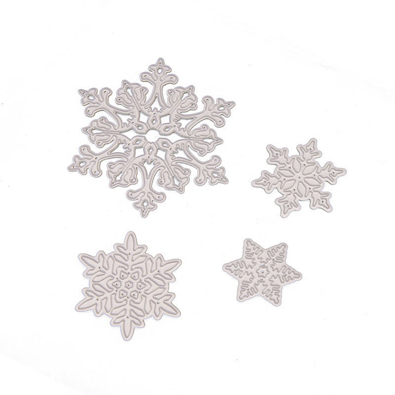 4pcs Snowflake Metal Die Cuts,paper Craft Cutting Dies, Stencil ...
