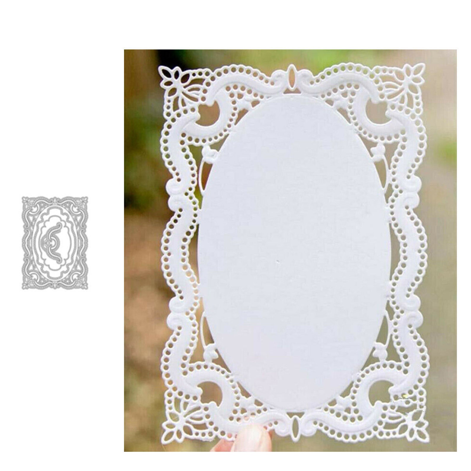 Lace Rectangular Frame Metal Cutting Dies,paper Craft Cutting Die ...