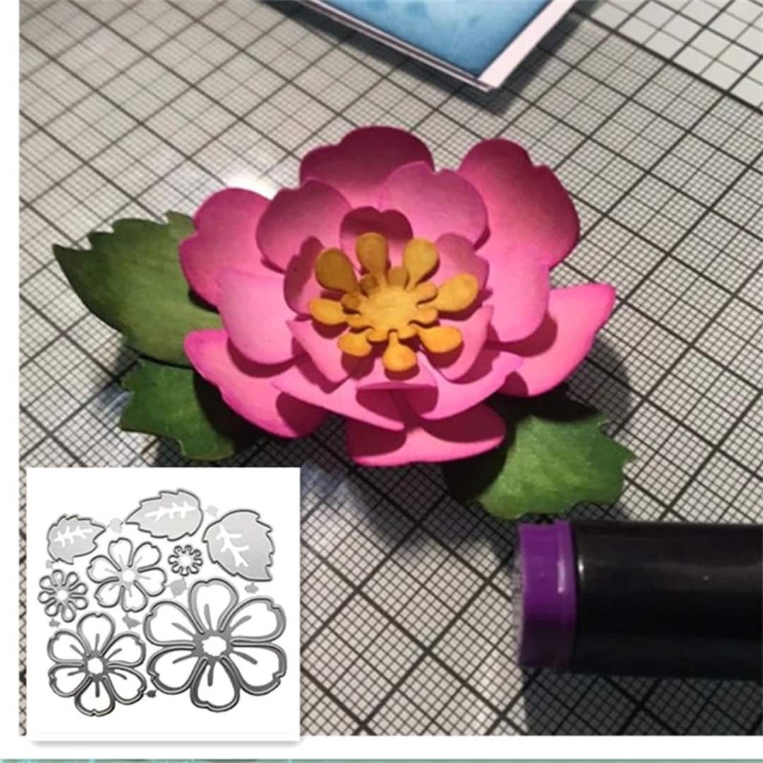 Flower Leaves Metal Die Cuts, Cutting Dies for Card Making ...
