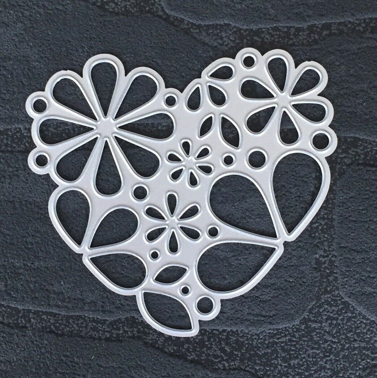 Flower Floral Love Heart Metal Cutting Dies,paper Craft Cutting Die ...