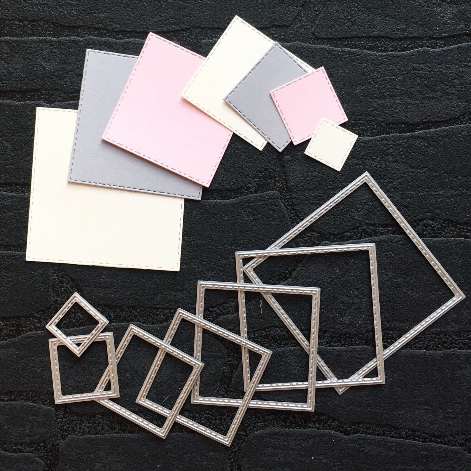 Square Frame Metal Die Cuts,paper Craft Cutting Dies Stencils for DIY ...