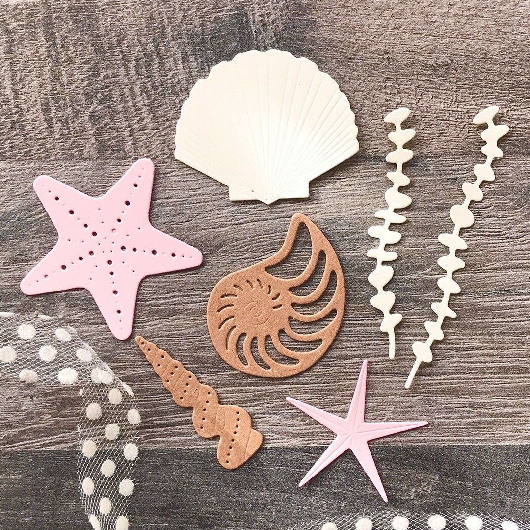 Beach Shell Metal Cutting Dies,paper Craft Cutting Die, Embossing ...