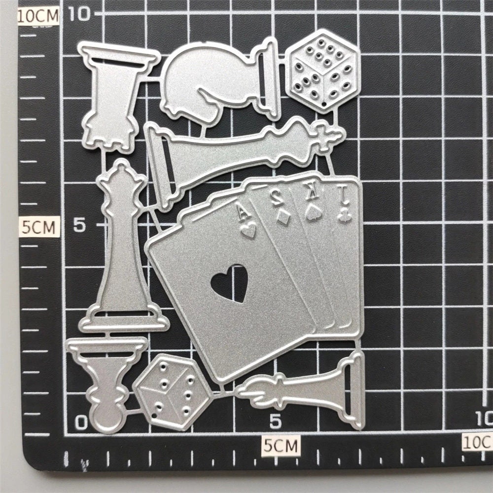 Playing Card Dice Metal Cutting Dies,paper Craft Cutting Die, Embossing ...