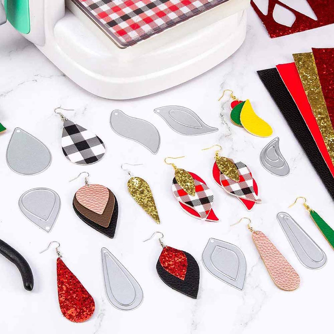 15 PCS Earring Metal Die Cuts,teardrop Leaf Cutting Dies Stencils for ...