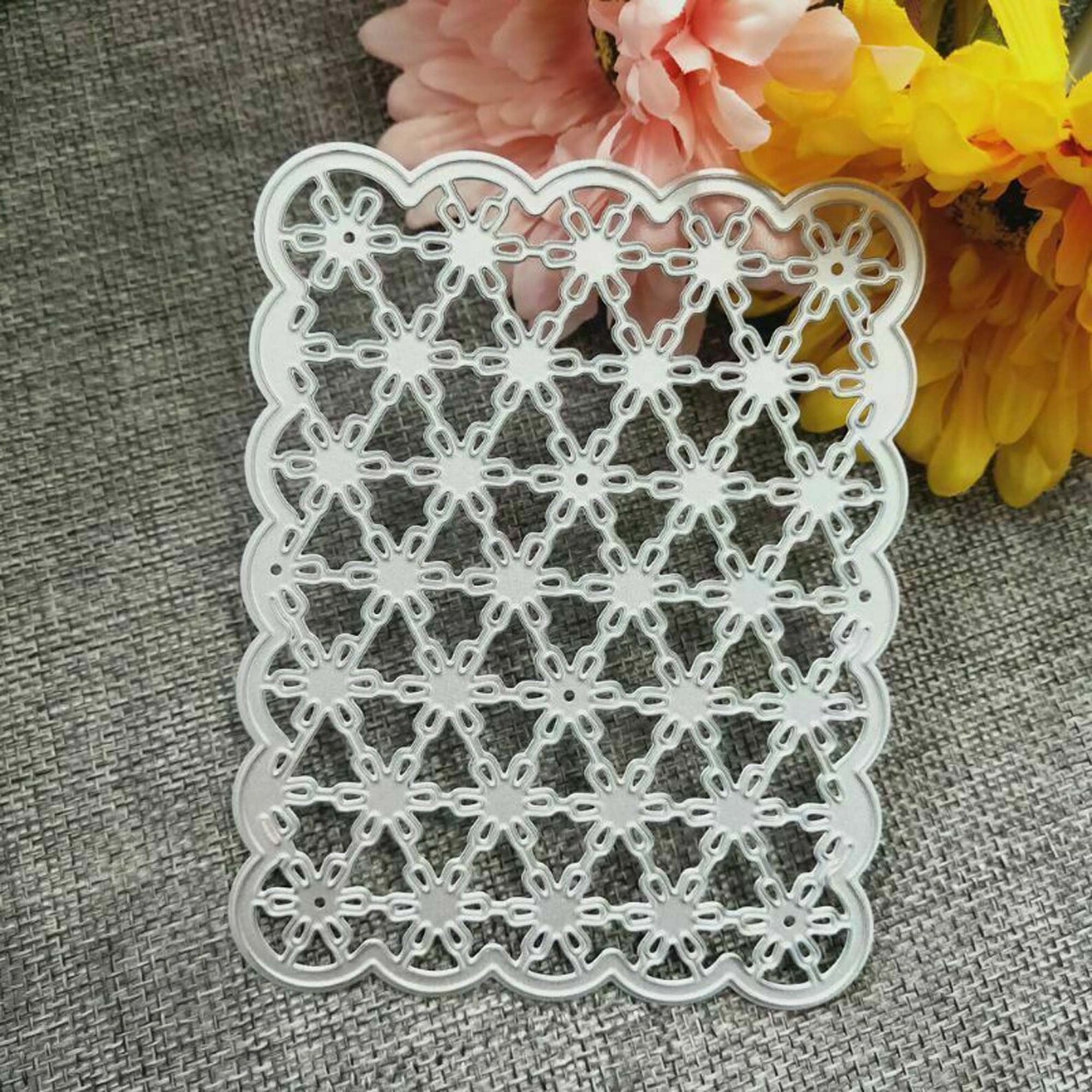 Flower Background Metal Die Cuts,wedding Invitation Cutting Dies ...