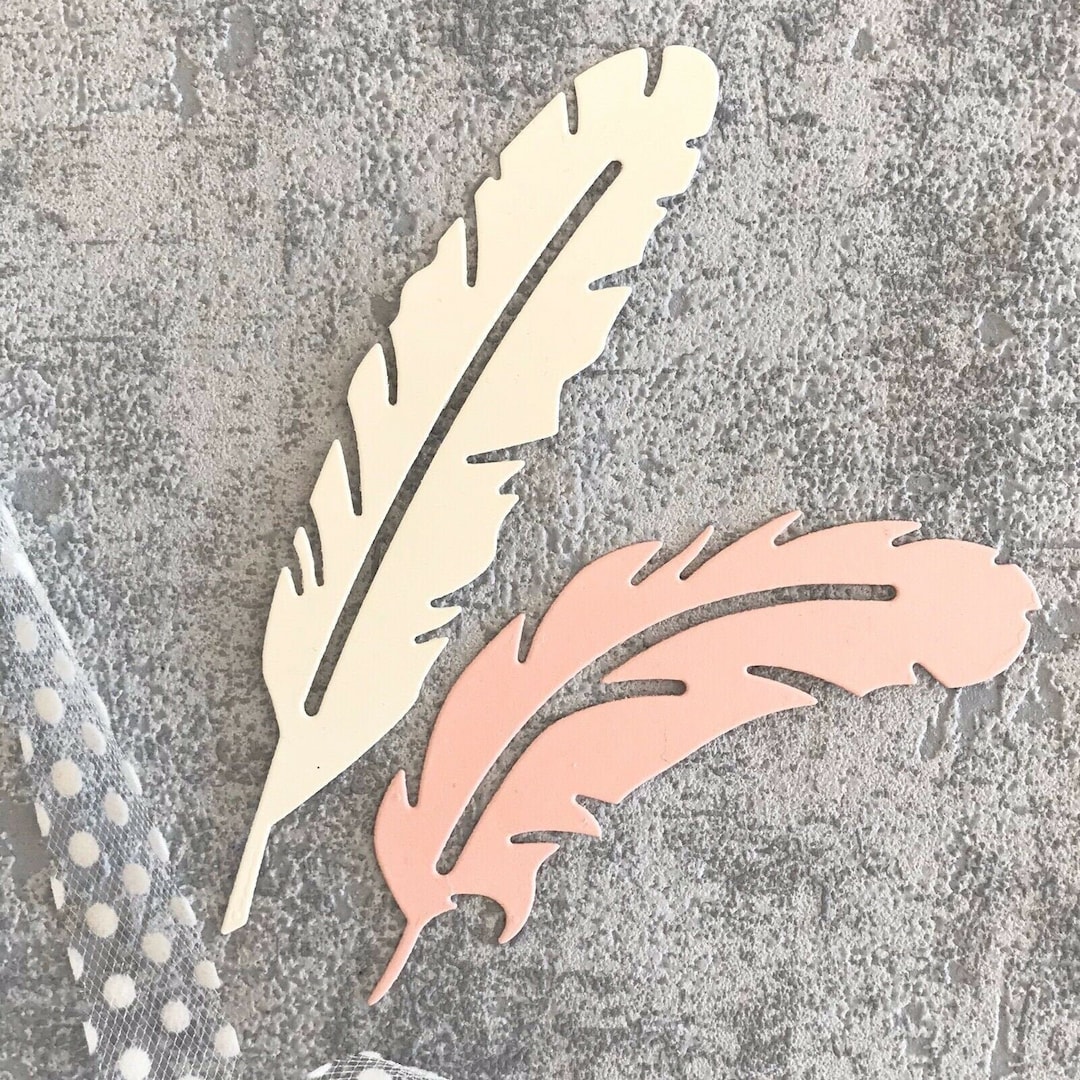Feathers Metal Cutting Dies,paper Craft Cutting Die, Embossing Stencil ...