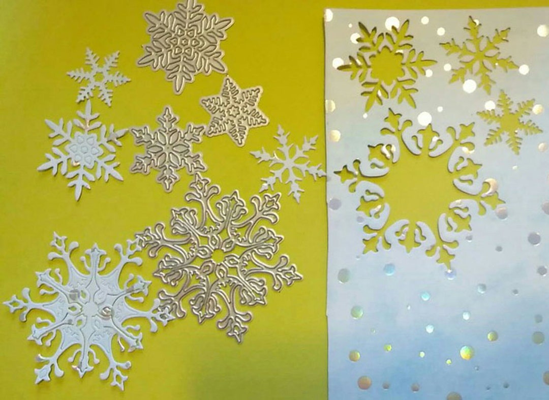 4pcs/set Snowflake Metal Die Cuts,paper Craft Cutting Dies Stencils for ...