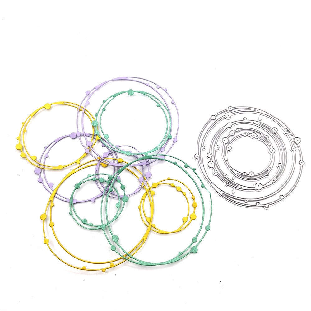 3D Spotty Circle Frame Metal Die Cutspaper Craft Cutting Dies - Etsy