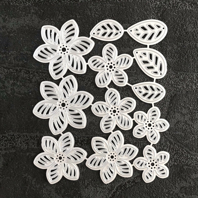 Flower Combination Metal Cutting Diespaper Craft Cutting Die - Etsy
