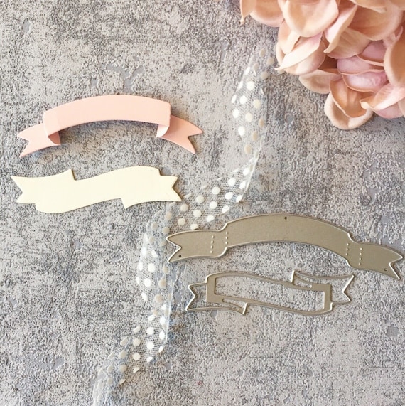 Ribbon Banner Metal Die Cutspaper Craft Cutting Dies Stencils | Etsy